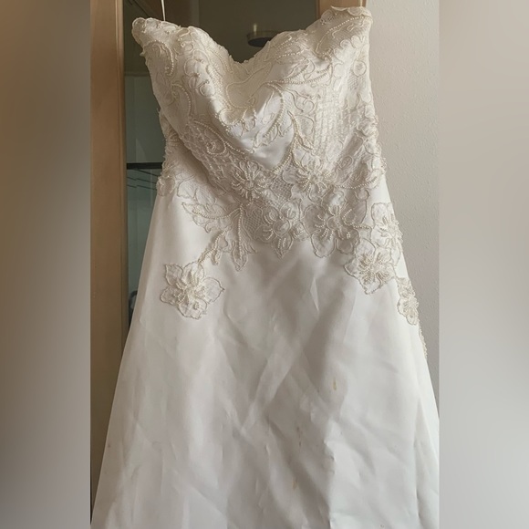 Neiman Marcus | Dresses | Bride Wedding Dress Long White Satin Designed ...